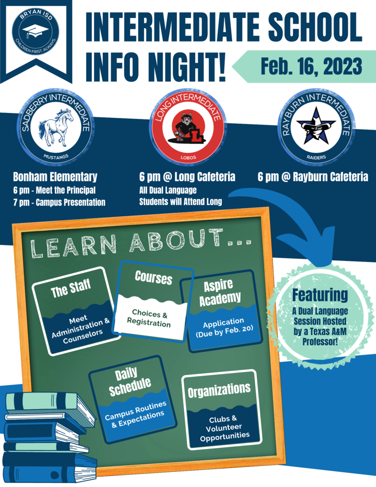 Intermediate School Info Night | Sadberry Intermediate School